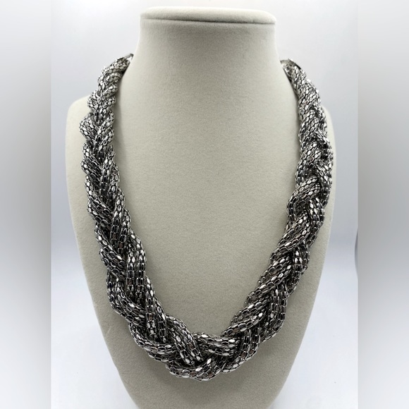 Express | Jewelry | Express Vintage Sterling Silver Braided Necklace ...